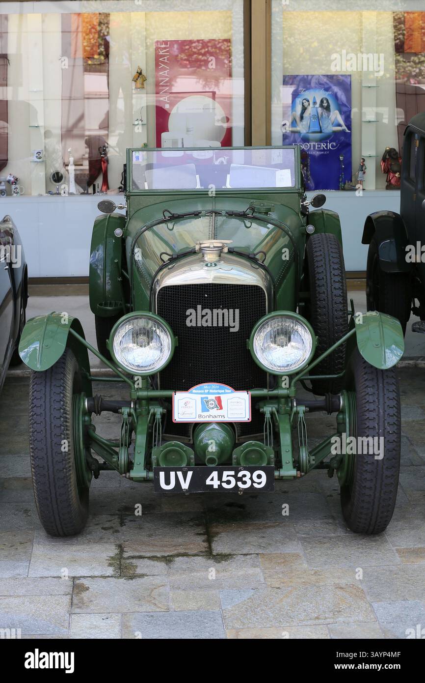 Bentley sports car of the 1920s, during the 10th Grand Prix Monaco ...