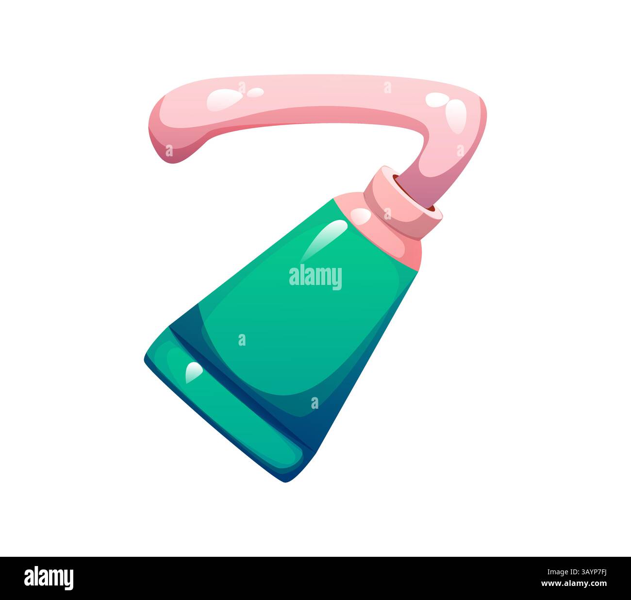 Medical font typeset, cream tube digit 7 seven. Medicine ABC typeface ...