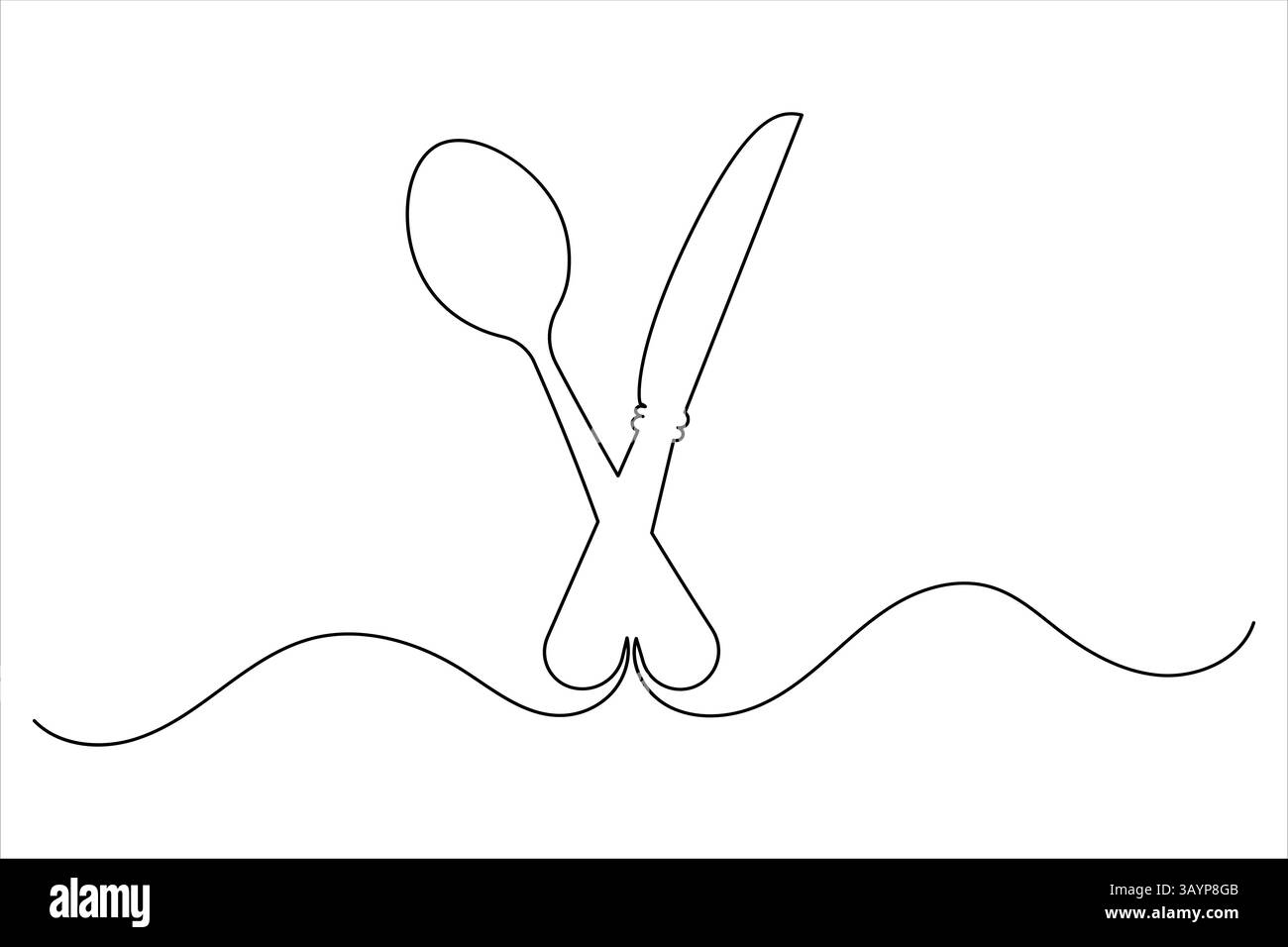 One continuous line plate Black and White Stock Photos & Images - Alamy