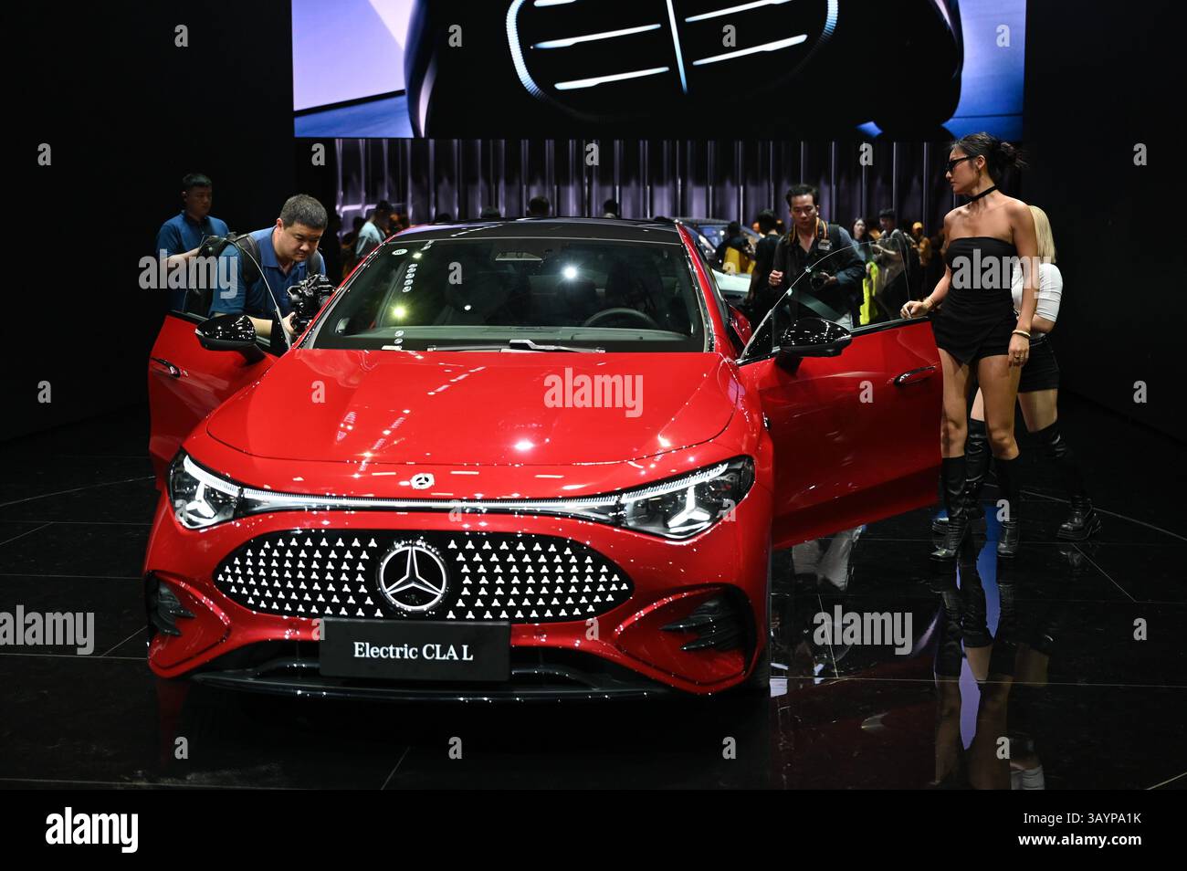 Shanghai, China. 23rd Apr, 2025. A Mercedes-Benz CLA in the long ...
