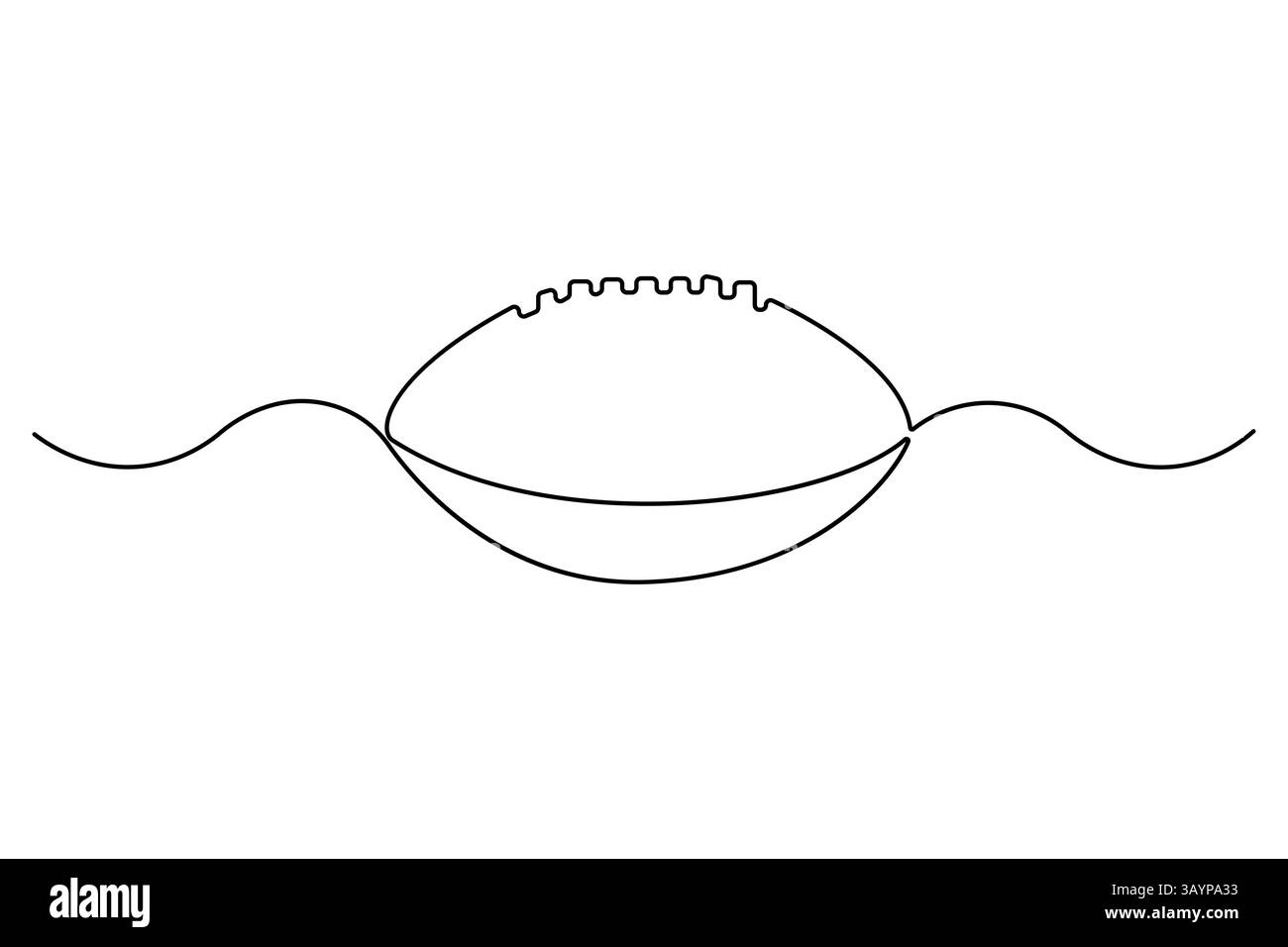 Single continuous line art football drawing of isolated outline Vector ...