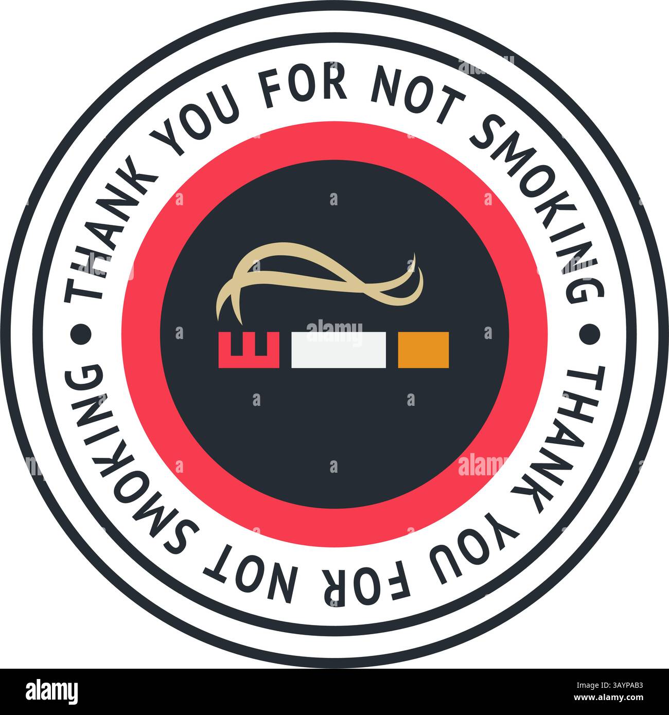 No smoking cigarette sticker, label no smoking in this area, vector ...