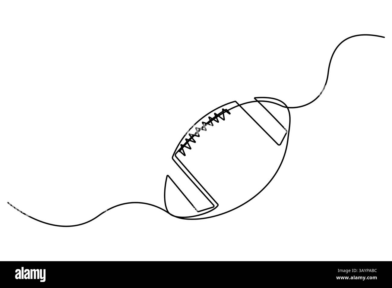 Single continuous line art football drawing of isolated outline Vector ...