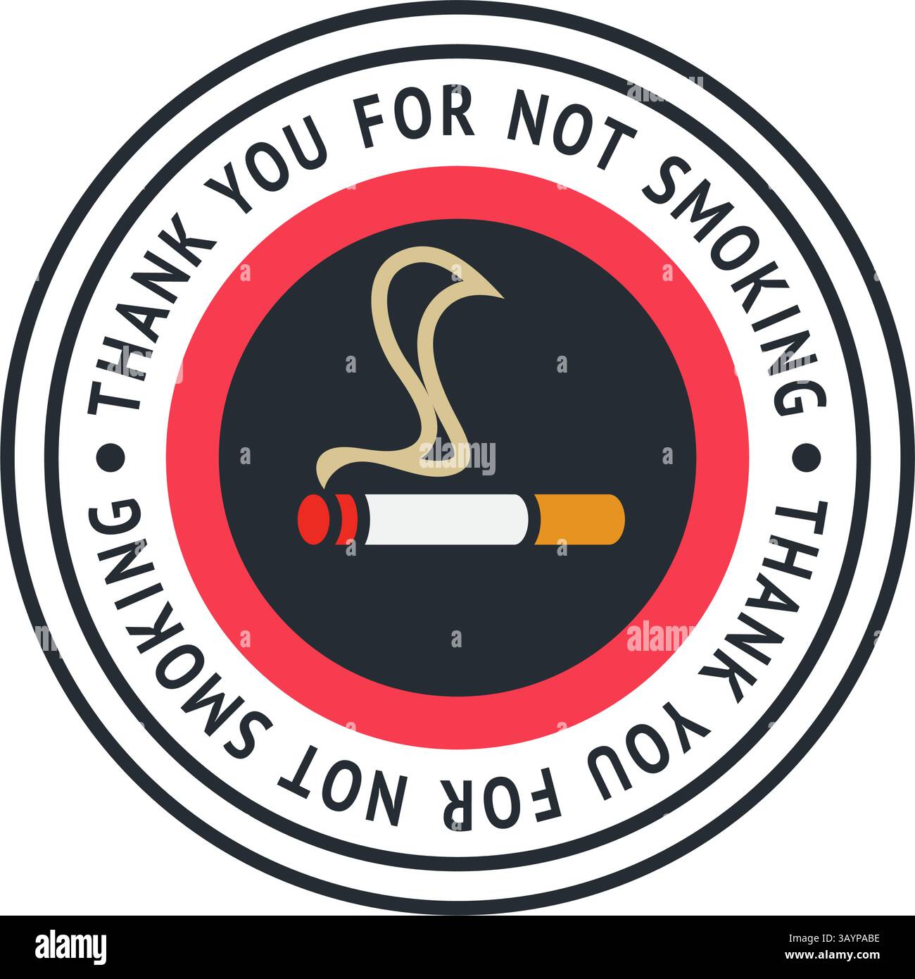No smoking cigarette sticker, label no smoking in this area, vector ...