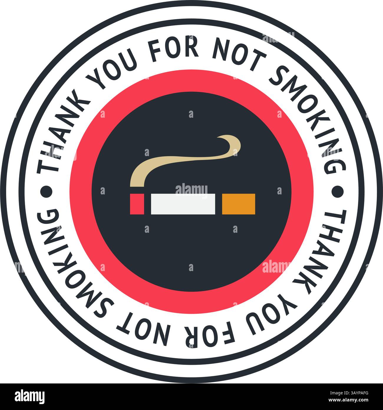 No smoking cigarette sticker, label no smoking in this area, vector ...