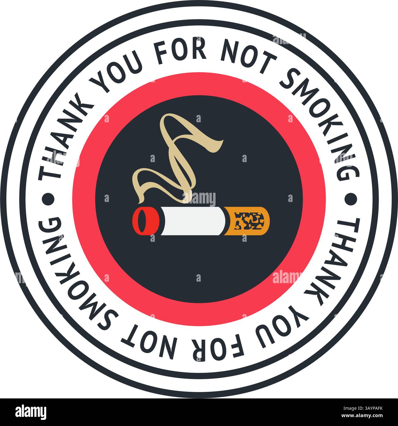 No smoking cigarette sticker, label no smoking in this area, vector ...