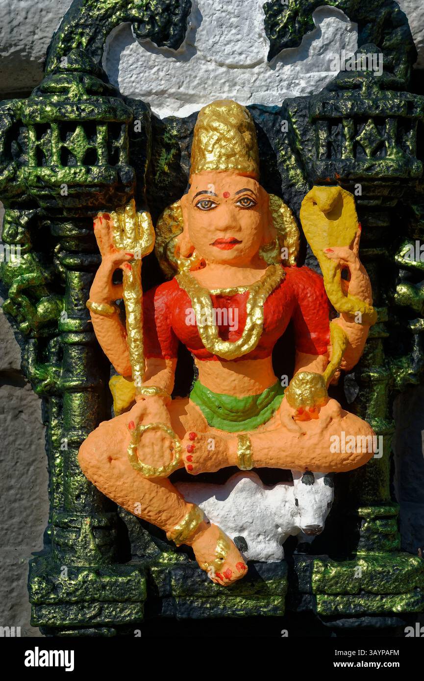 Relief carving of Hindu Goddess Parvati on the wall of Kankeshwar ...