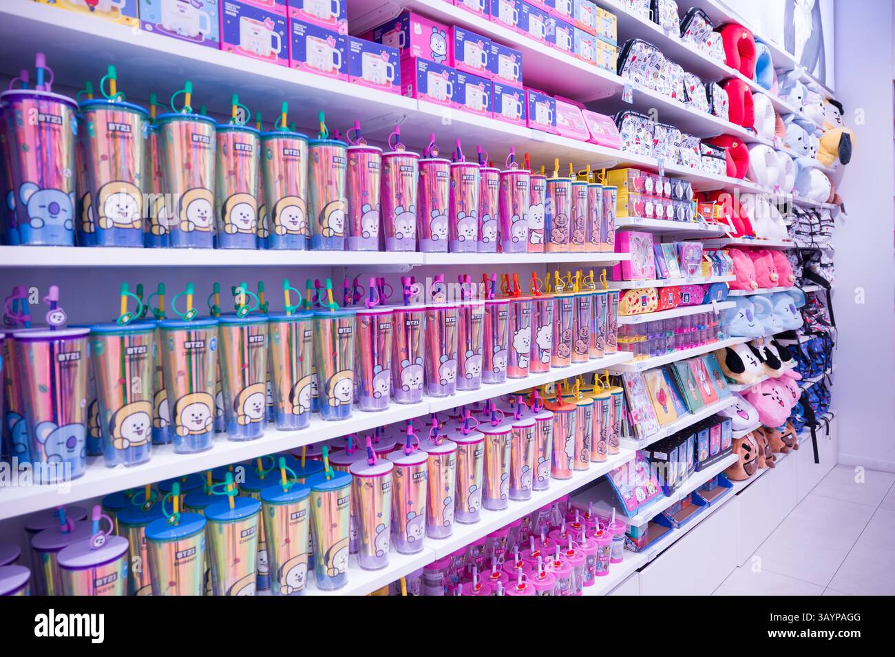 A display with japan products of different colours Stock Photo - Alamy