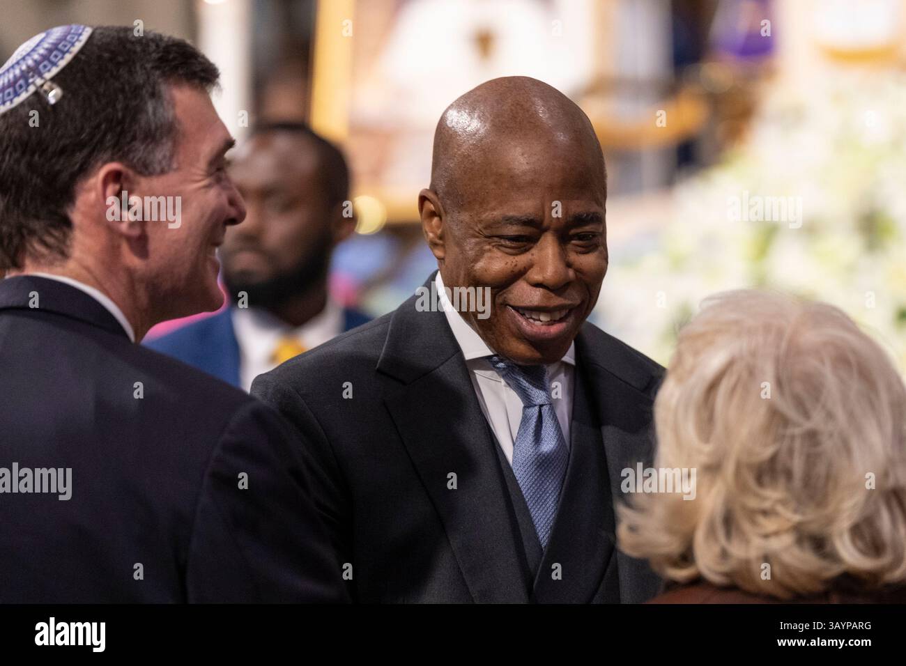 New York, NY, April 22, 2025: Mayor Eric Adams attends Mass for the ...