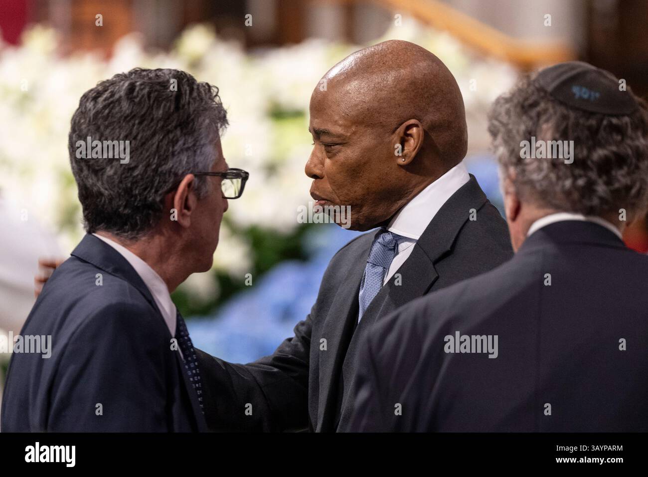 New York, NY, April 22, 2025: Mayor Eric Adams attends Mass for the ...