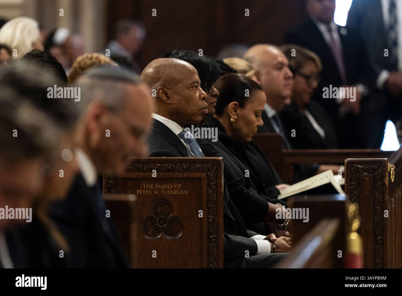 New York, NY, April 22, 2025: Mayor Eric Adams attends Mass for the ...