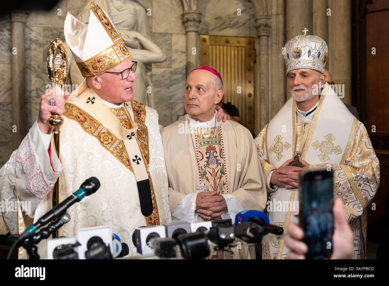 New York, NY, April 22, 2025: Cardinal Timothy Dolan, Permanent ...