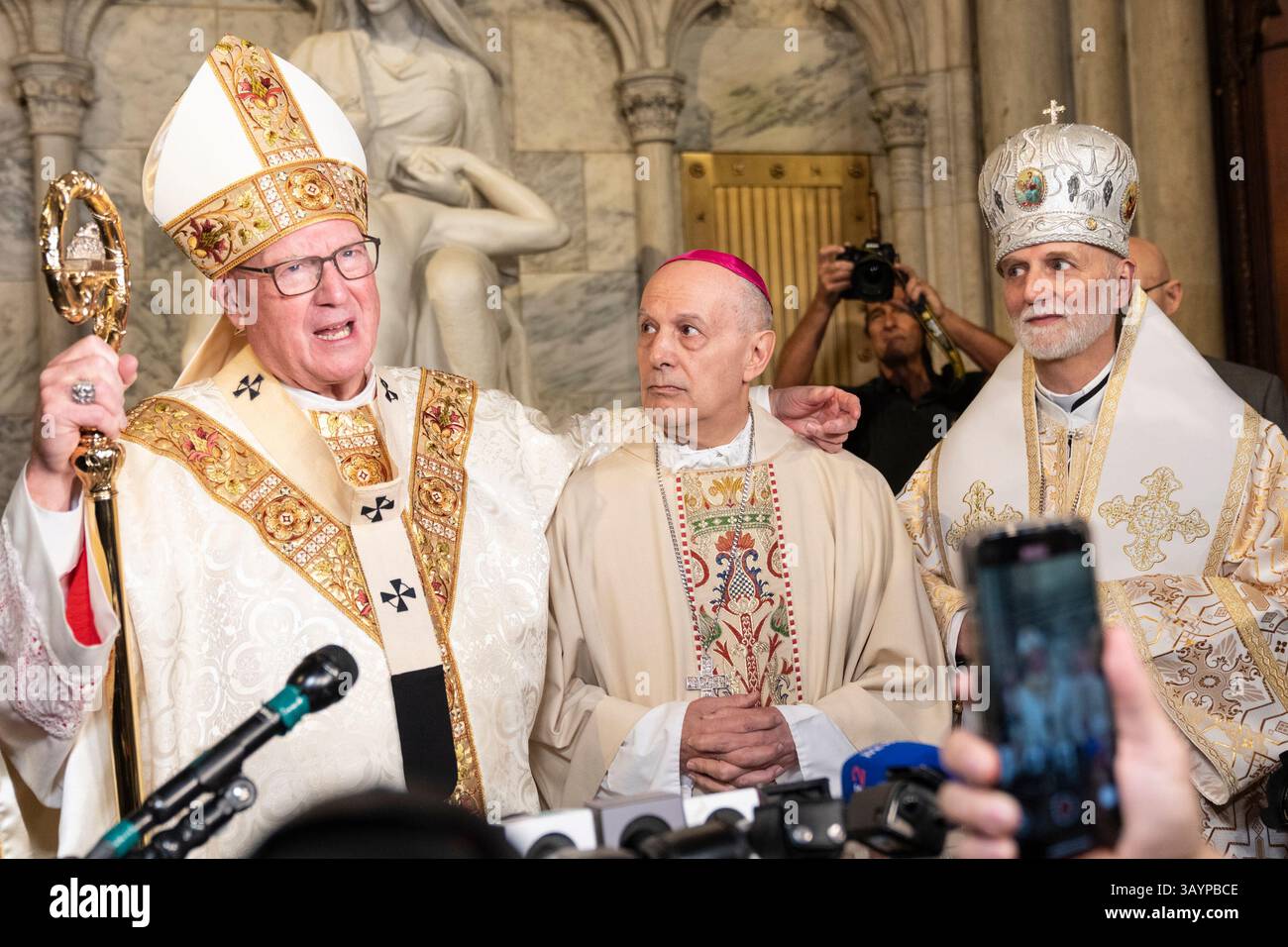 New York, NY, April 22, 2025: Cardinal Timothy Dolan, Permanent ...