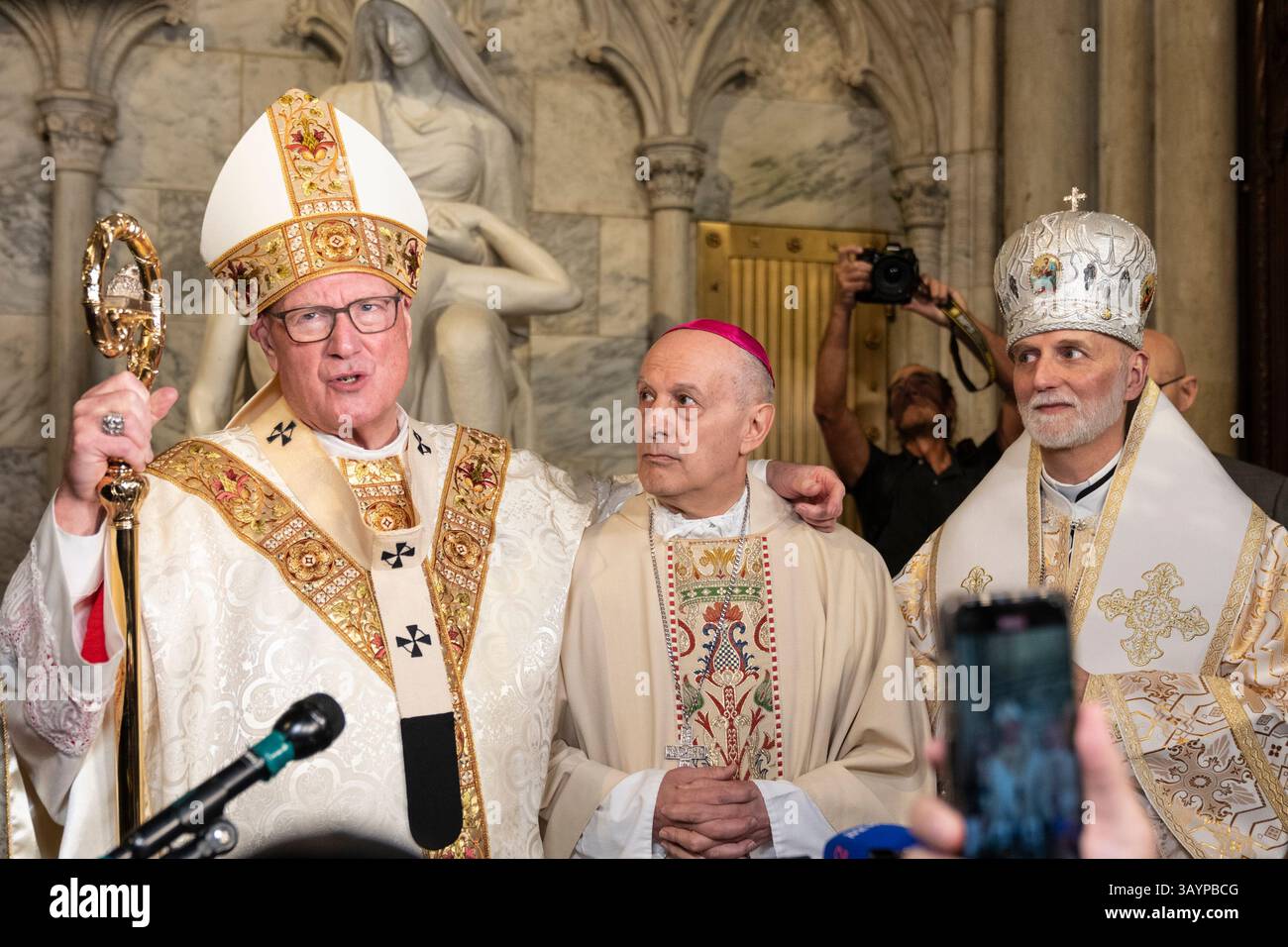 New York, NY, April 22, 2025: Cardinal Timothy Dolan, Permanent ...