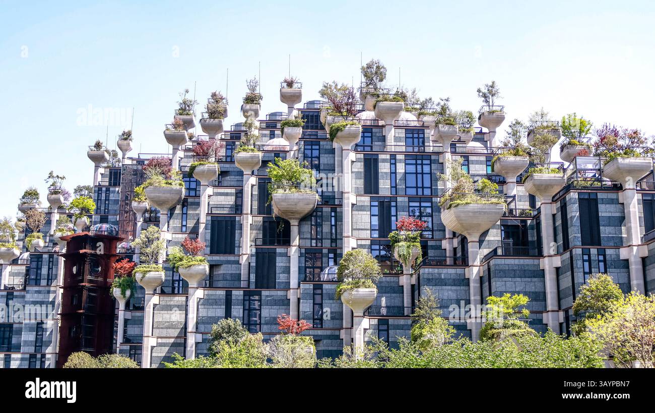 Tian An 1000 Trees, modern architecture with lush greenery and trees ...