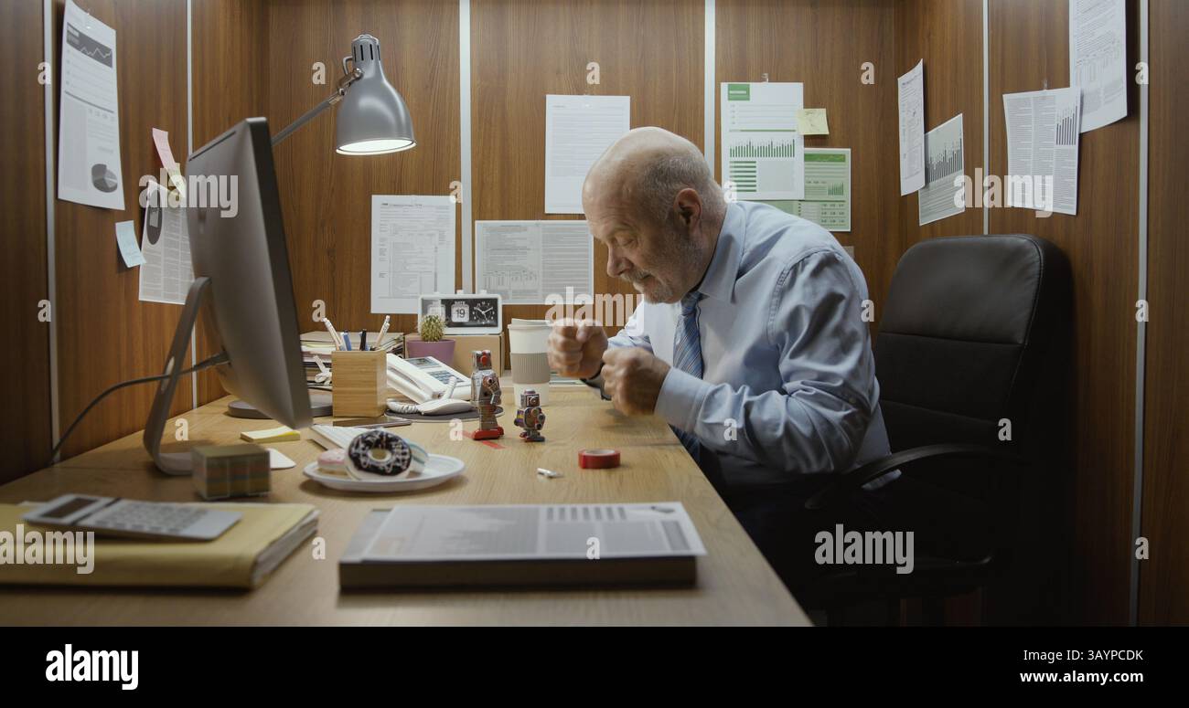 Funny unproductive office worker hi-res stock photography and images ...