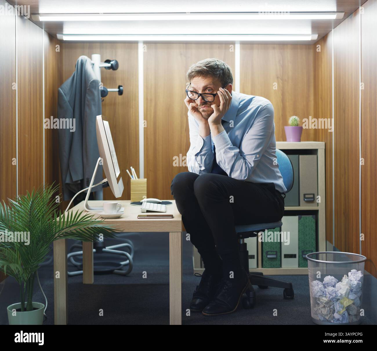 Desperate insane corporate businessman hi-res stock photography and ...