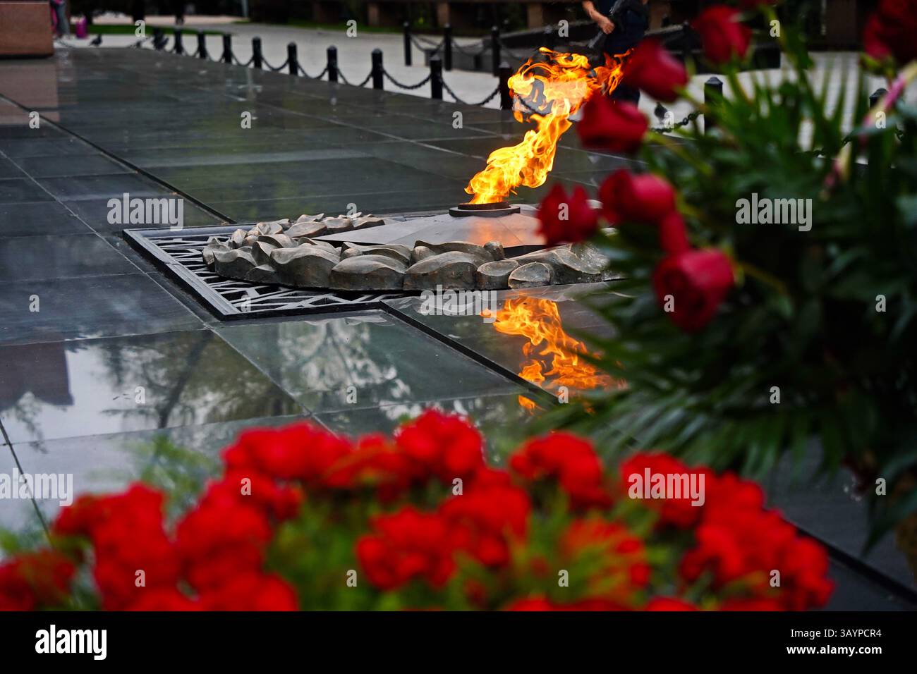Eternal flame. A symbol in honor of the fallen heroes of the Second ...