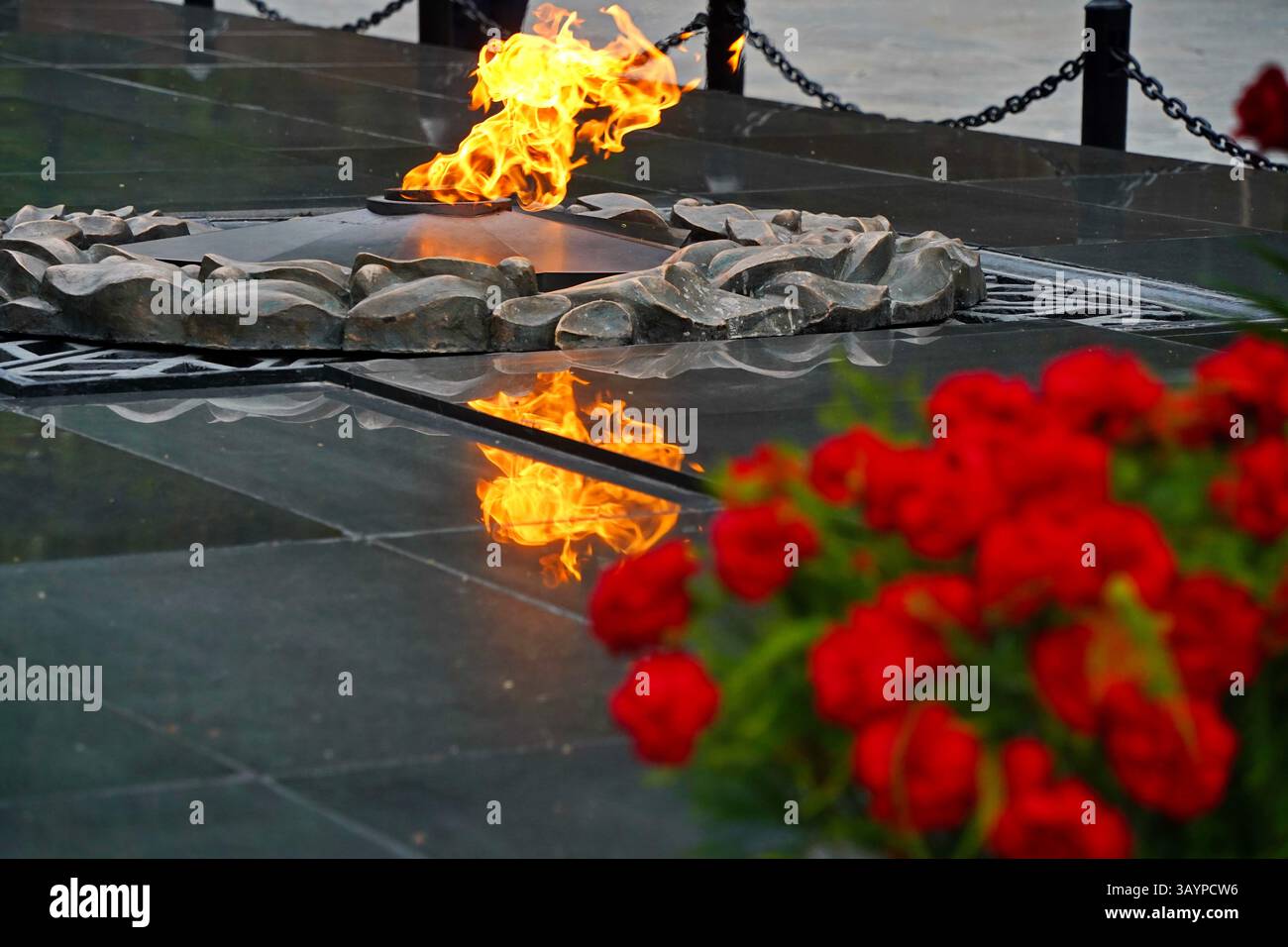 Eternal flame. A symbol in honor of the fallen heroes of the Second ...