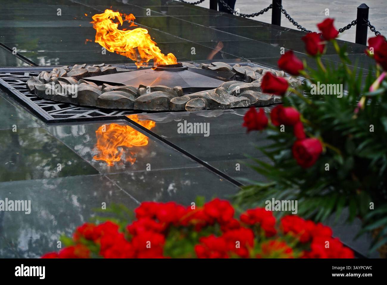 Eternal flame. A symbol in honor of the fallen heroes of the Second ...