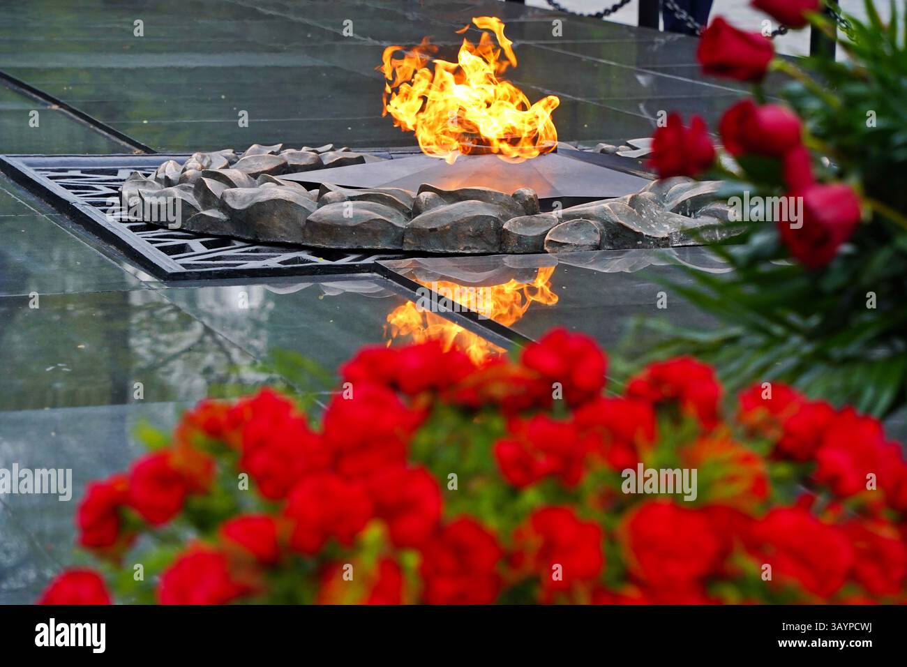 Eternal flame. A symbol in honor of the fallen heroes of the Second ...