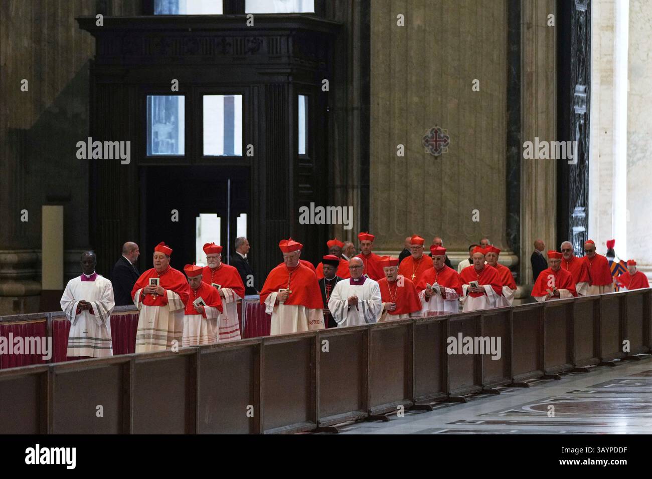 Cardinal's in the procession with the body of Pope Francis, who will ...
