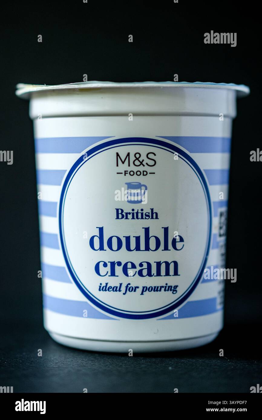 London UK, April 22 2025, Container of Marks and Spencer British Double ...