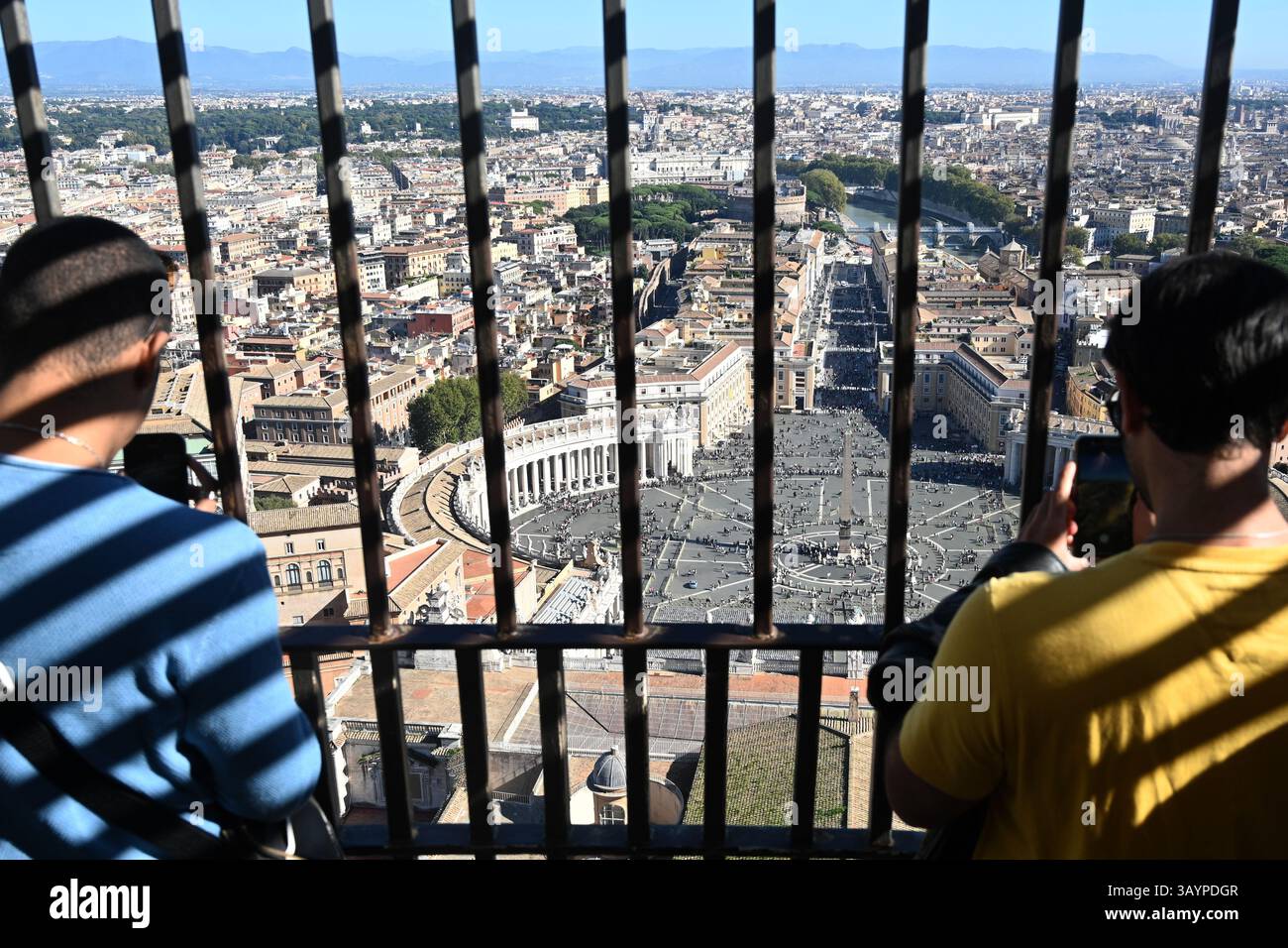 Vatican City, Vatican - November 2, 2024: Visitors on the top of Saint ...
