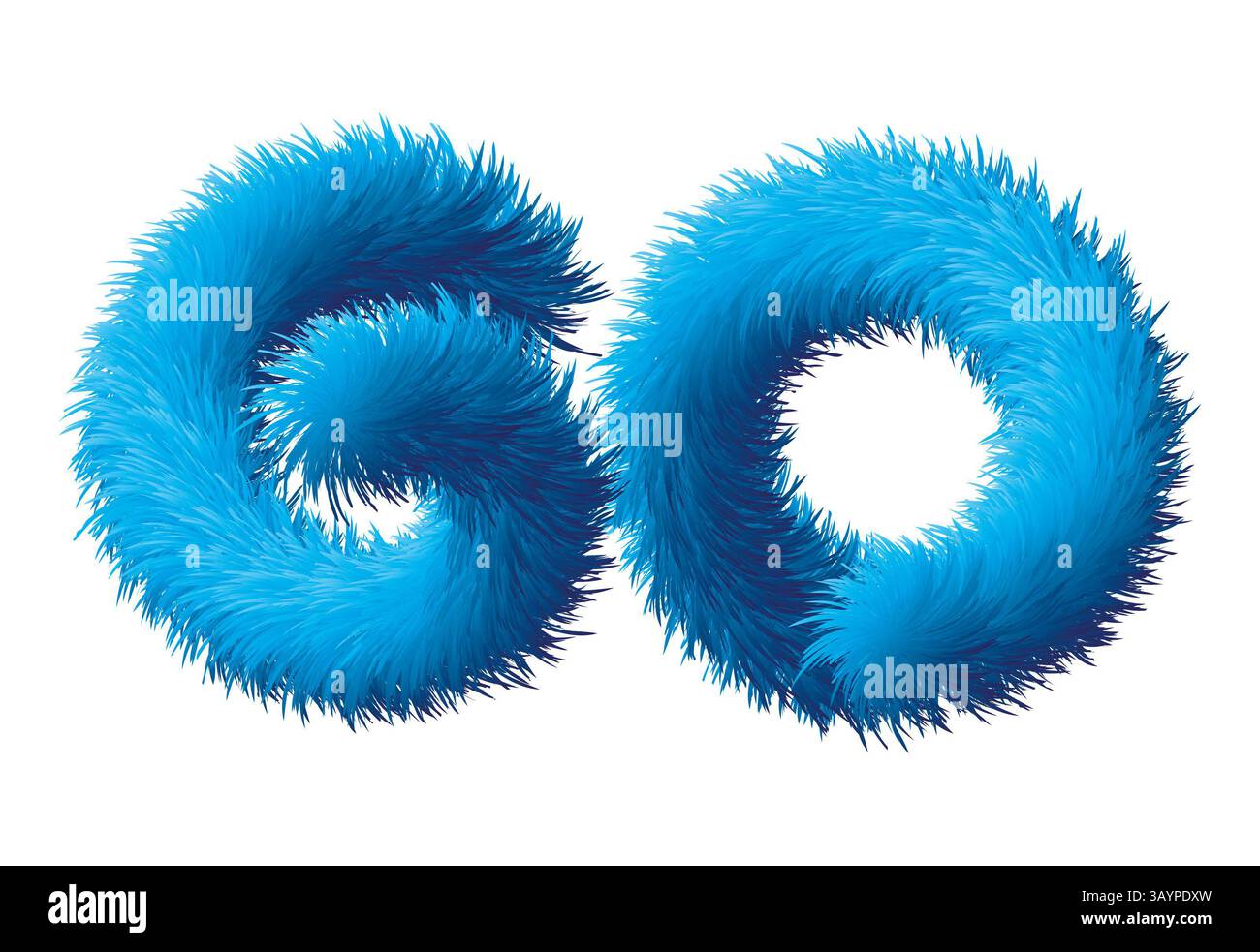 GO, word made of blue fur on white background Stock Photo - Alamy