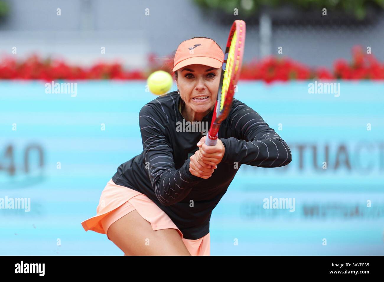 Viktoriya Tomova of Bulgaria in action against Alexandra Eala of ...