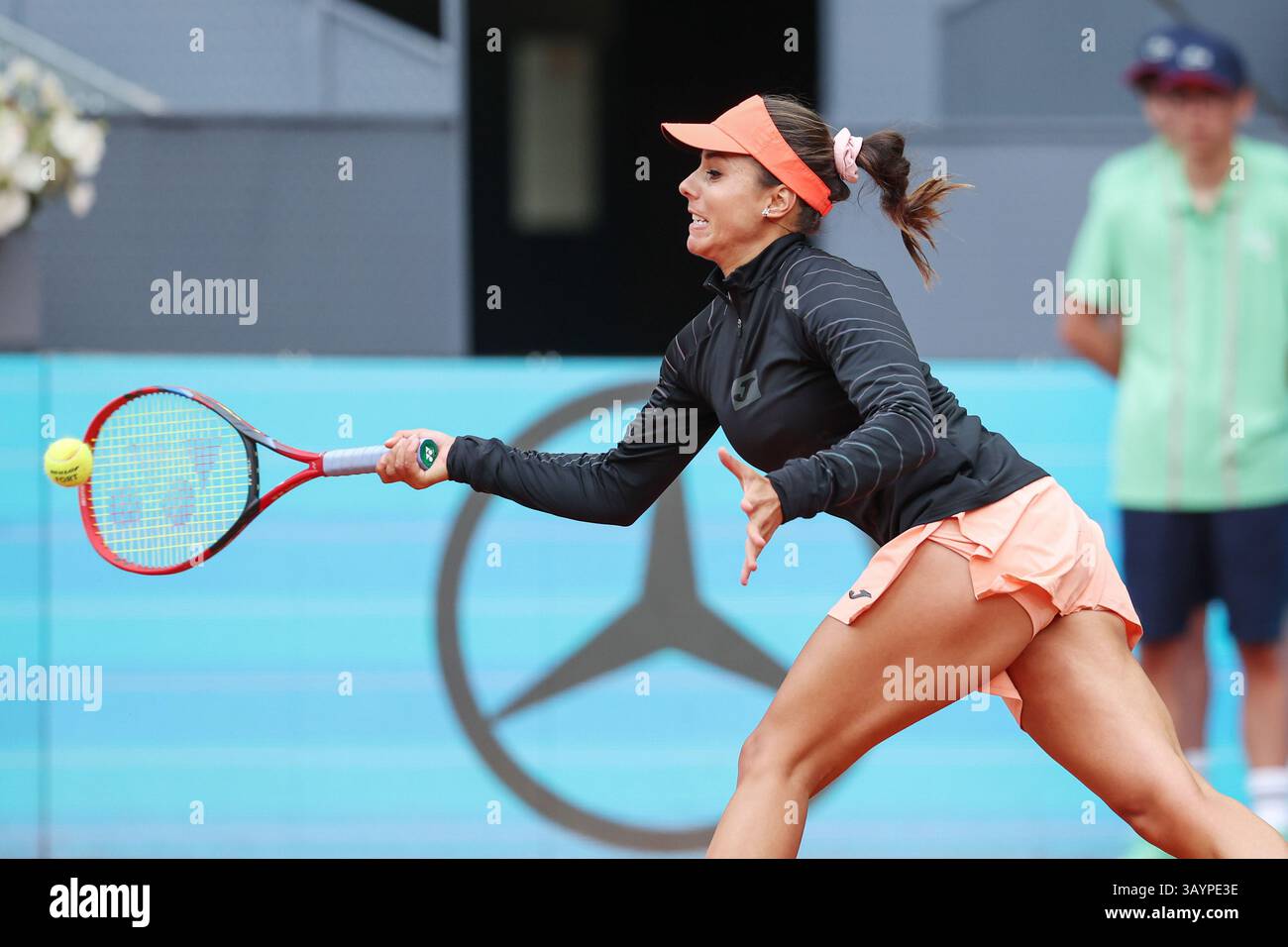 Viktoriya Tomova of Bulgaria in action against Alexandra Eala of ...