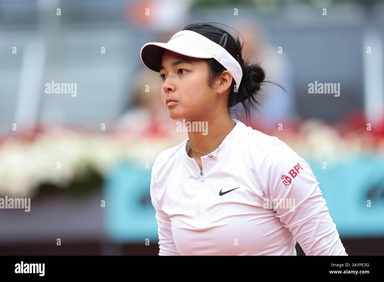 Alexandra Eala of Philippines in action against Viktoriya Tomova of ...