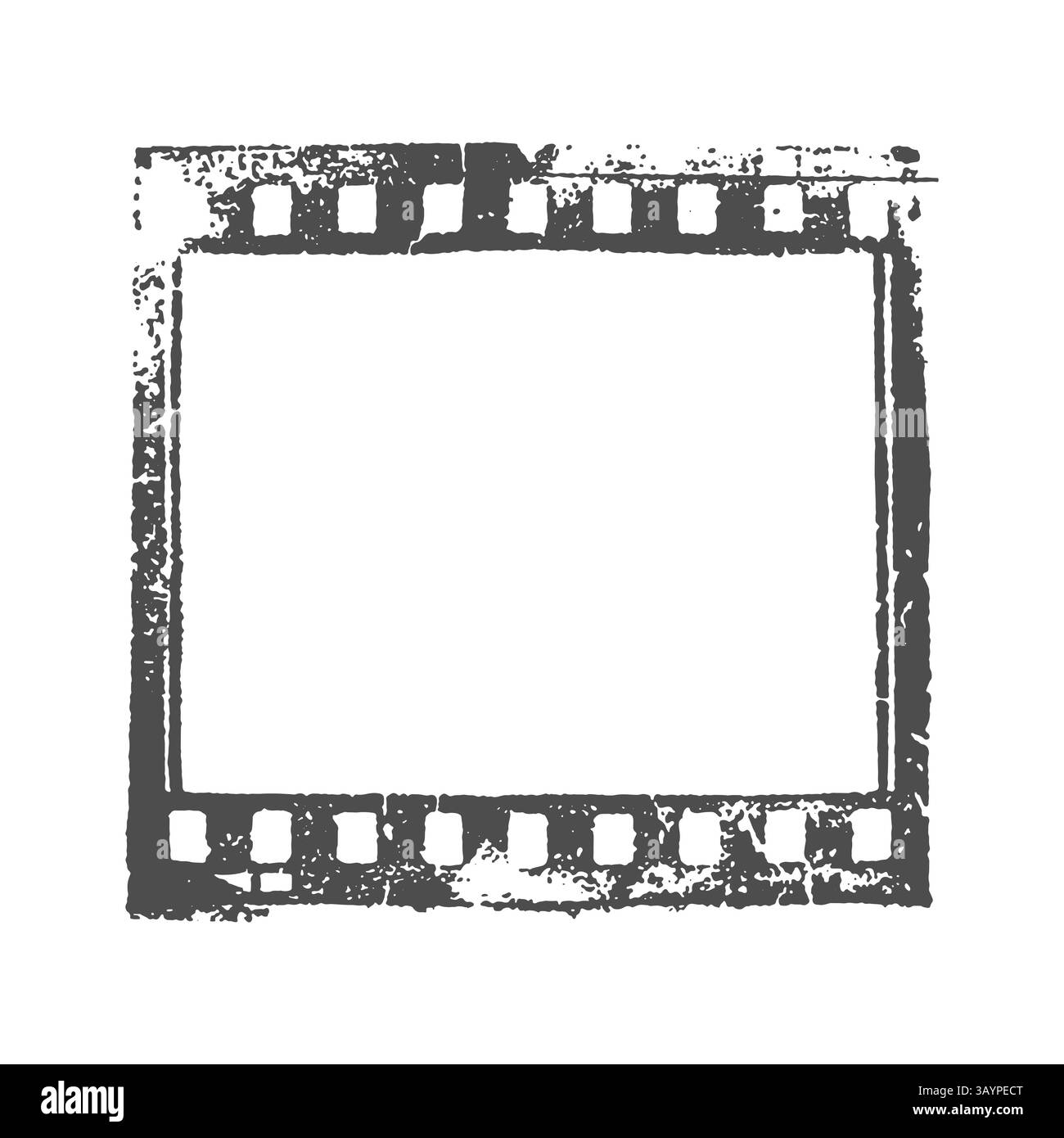 Film frame print, worn scratched old grunge film, vintage frame. Video ...