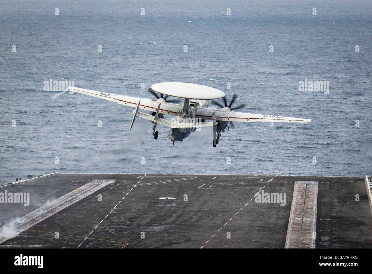 250410-N-OR861-1119 PACIFIC OCEAN (April 10, 2025) An E-2D Hawkeye ...