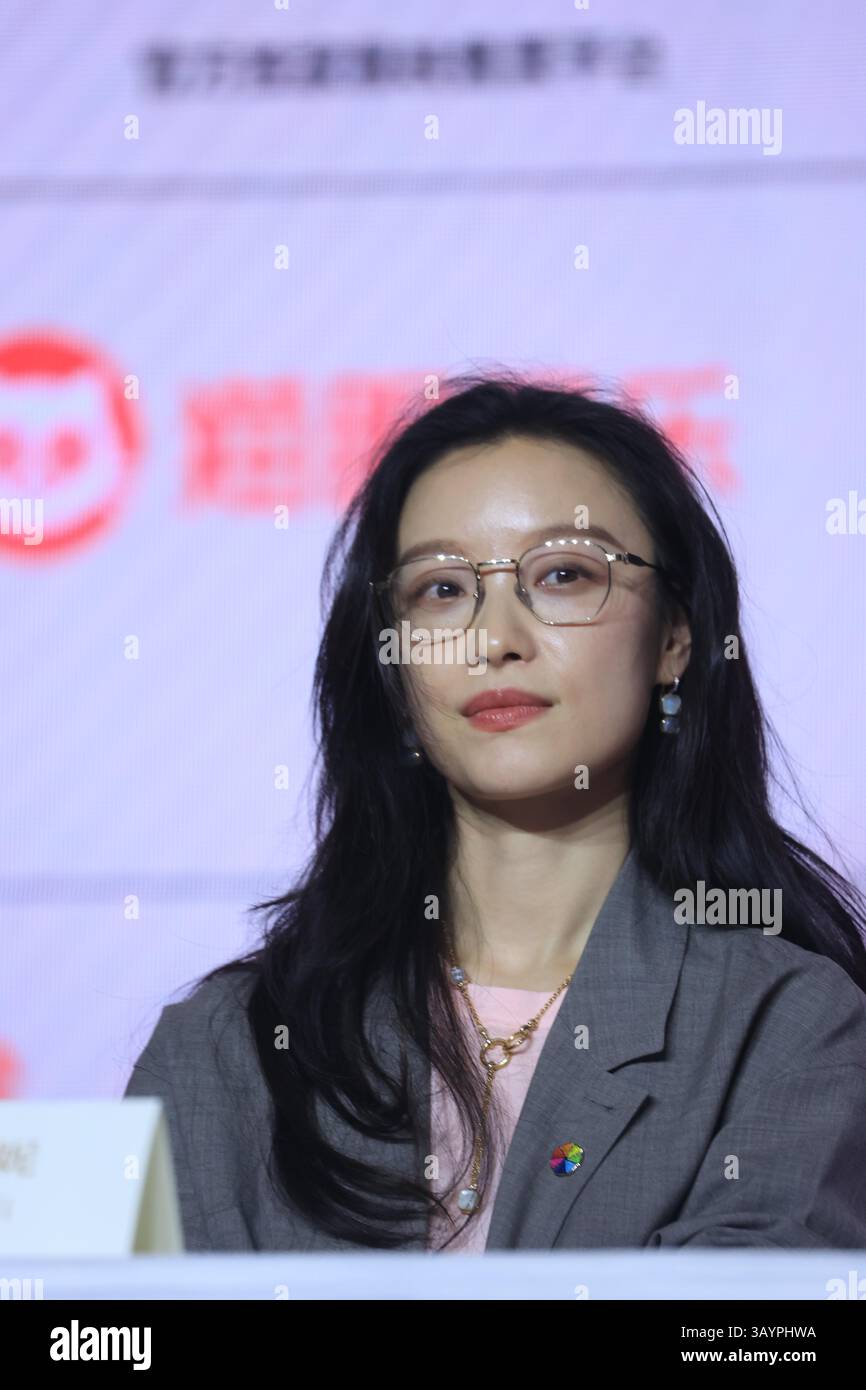 Chinese actress Ni Ni attends an activity in Beijing, China, 20 April ...