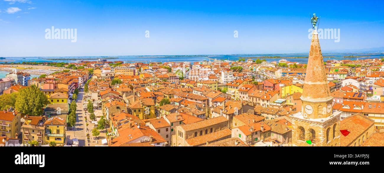 Aerial Panorama of Old Town Architecture of Grado, Italy Stock Photo ...