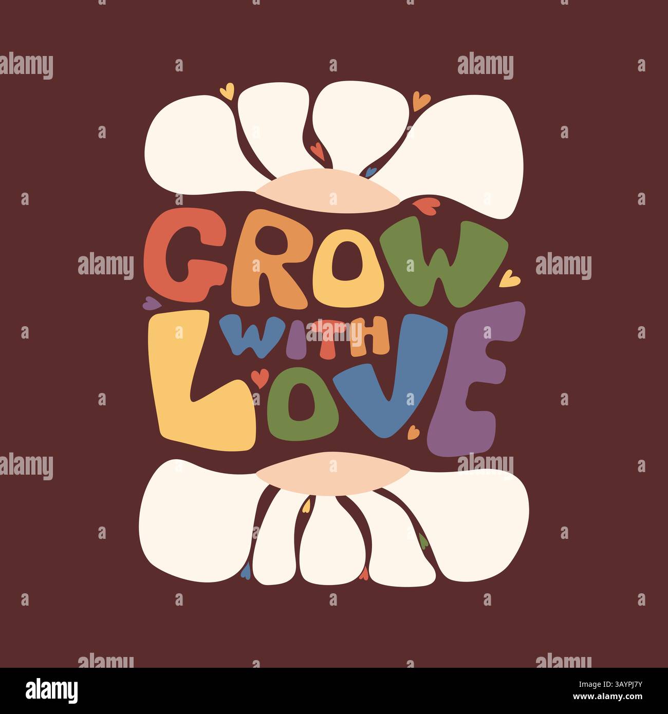 Retro Groovy Lettering in LGBT Rainbow colors. Handwritten motivational ...