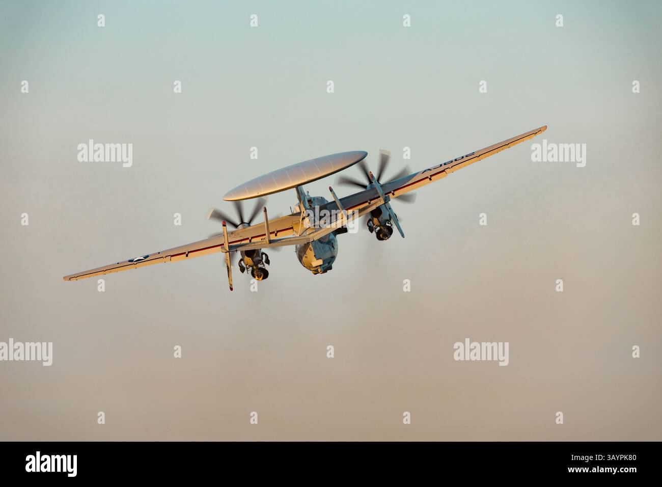 An E-2D Hawkeye, attached to the "Bear Aces" of Airborne Command and ...