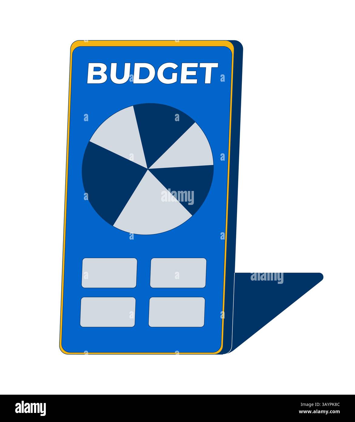 Budgeting app interface on smartphone screen 2D cartoon object Stock ...