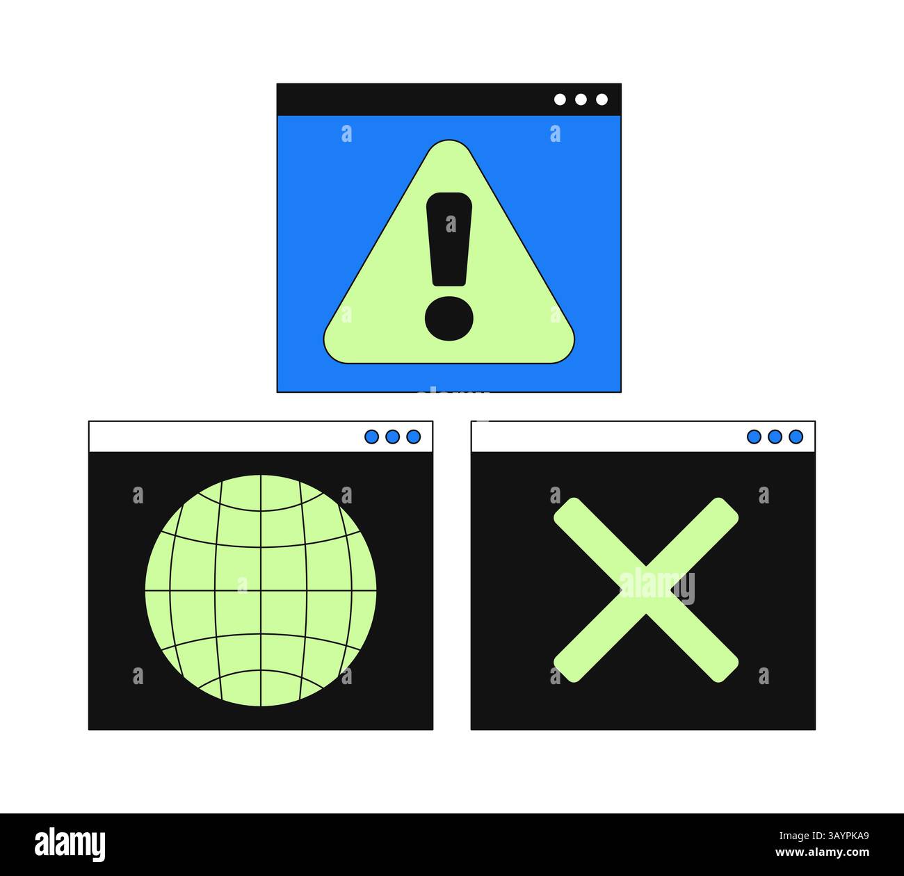 Wrong windows Stock Vector Images - Alamy