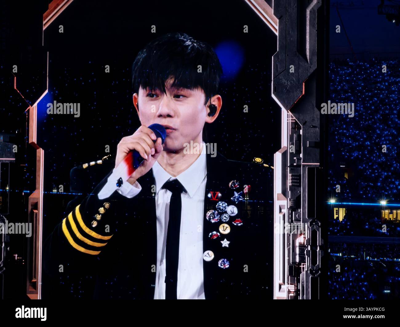 Chinese pop singer Jason Zhang holds a concert in Beijing, China, 20 ...