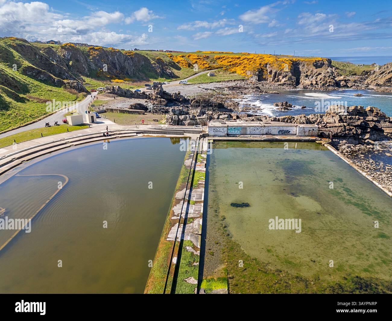 Tarlair Swimming Pools Macduff Scotland a view of the two saltwater ...