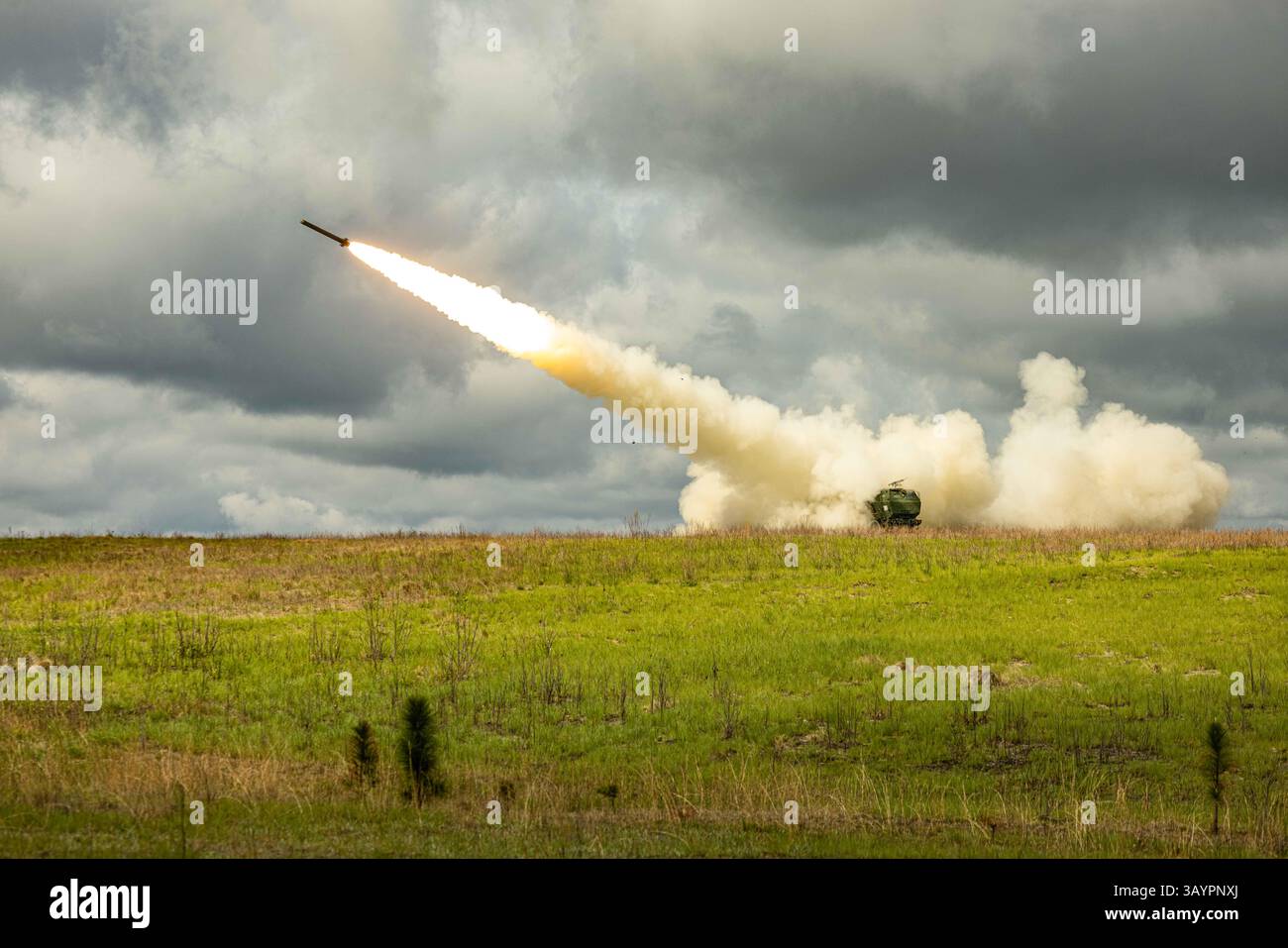 A U.S. Marine Corps High Mobility Artillery Rocket System with 2d ...