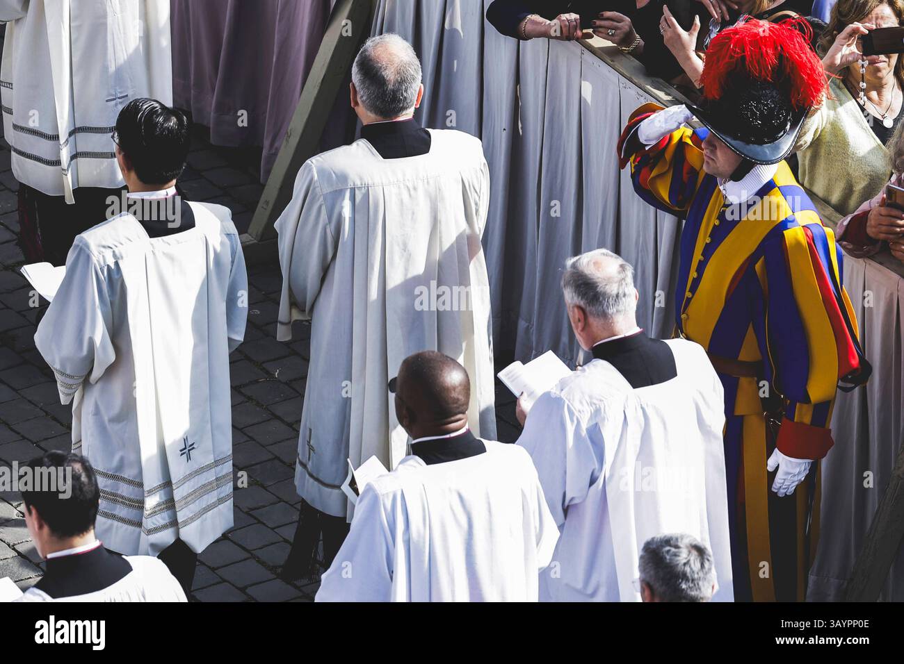 Pope Francis body is carried in a coffin into Saint Peter s Basilica ...