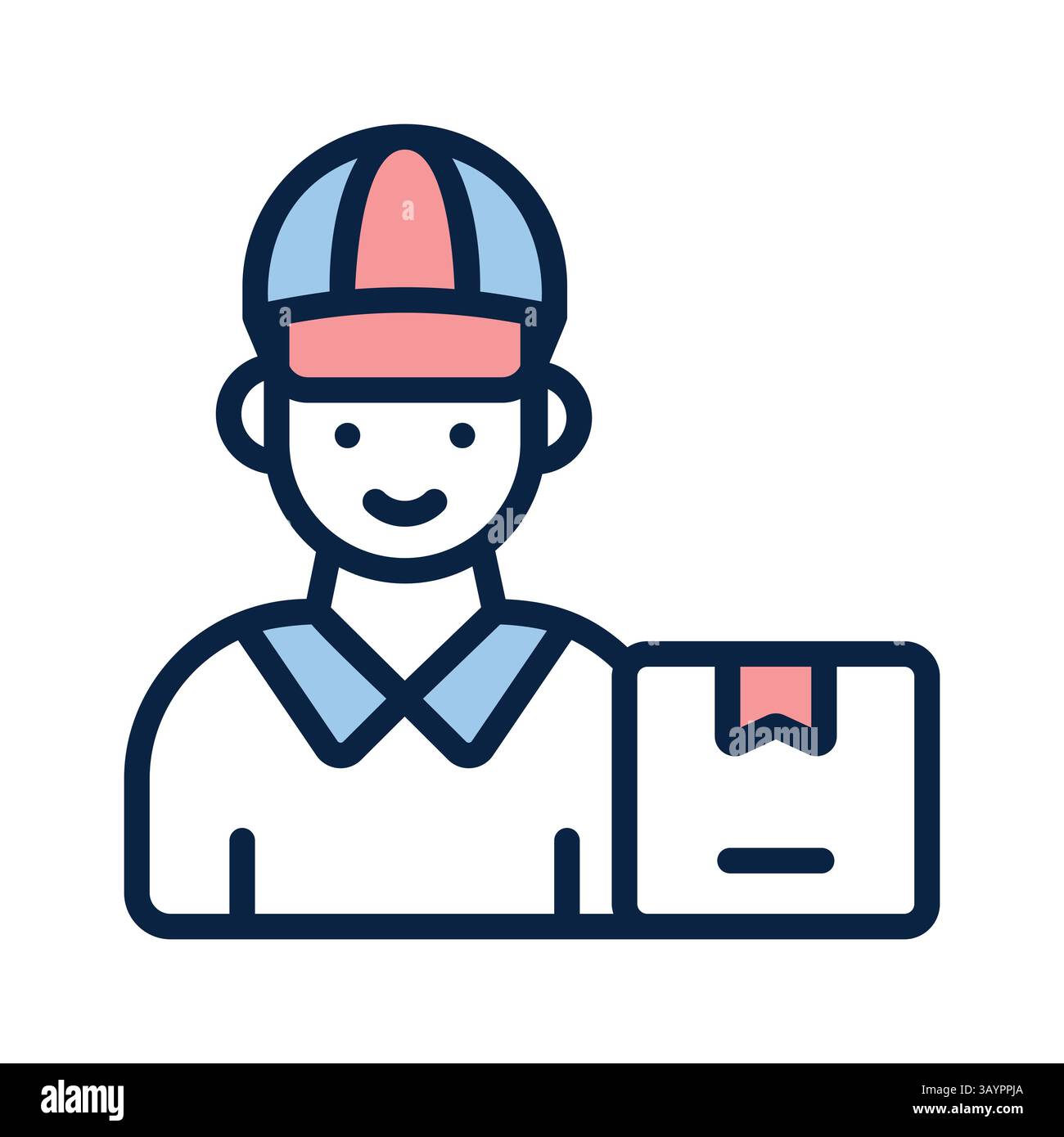 Courier boy professional worker and employee vector design, cargo ...