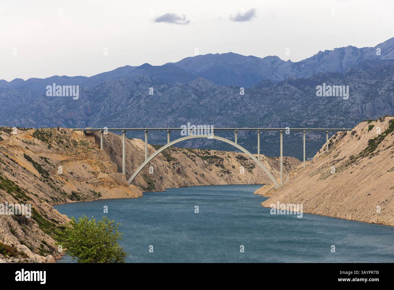 New Maslenica Bridge in Croatia on Zagreb Split Highway Stock Photo - Alamy