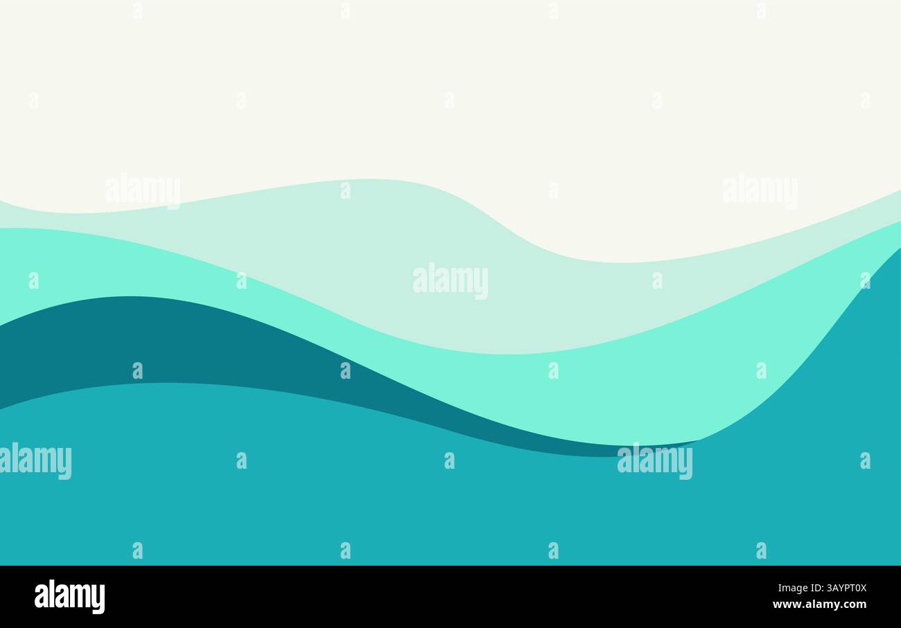 Abstract water wave design background. summer background vector Stock ...