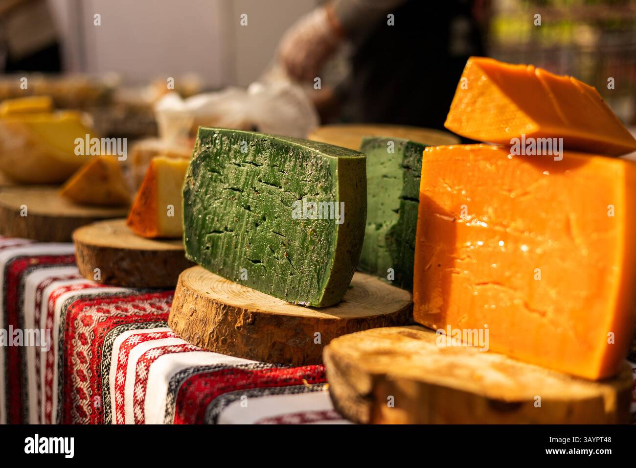 Ukrainian cheese at a street market Stock Photo - Alamy