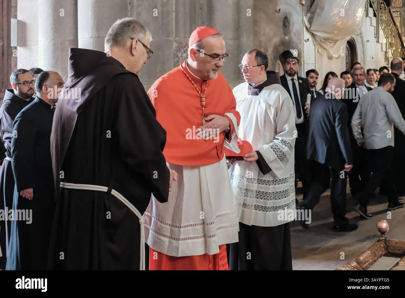 Jerusalem, Israel. 23rd Apr, 2025. The Latin Patriarch of Jerusalem ...