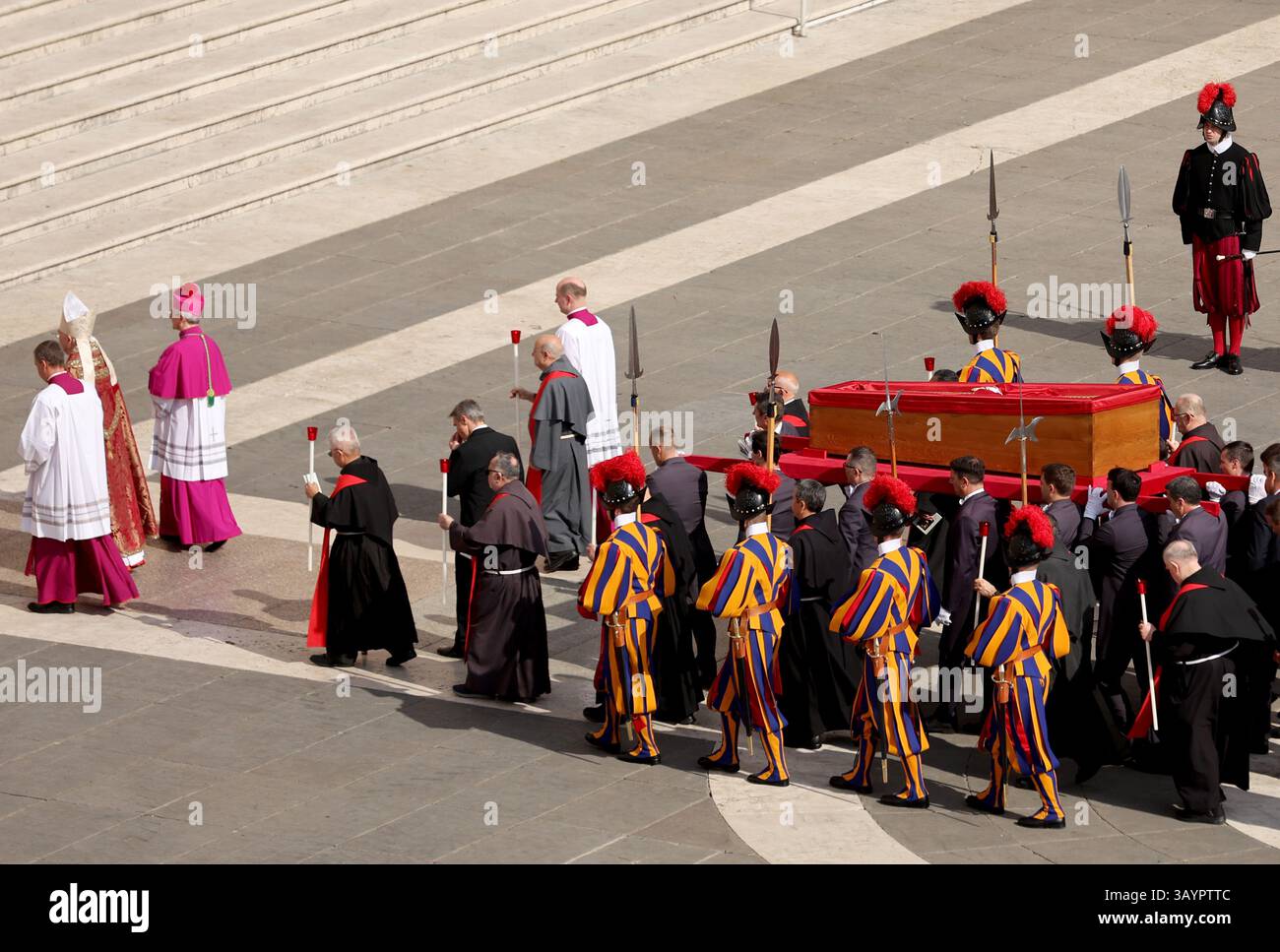 Vatican. 23rd Apr, 2025. The body of Pope Francis was moved to St ...